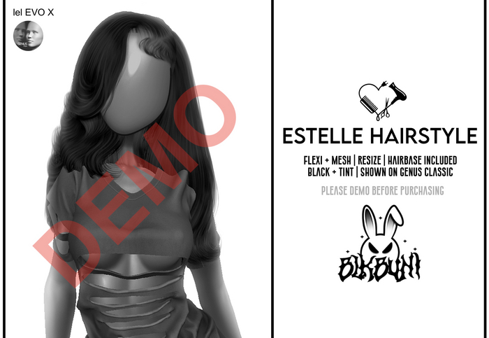 Second Life Marketplace - BLKBUNI: Estelle Hairstyle [DEMO]